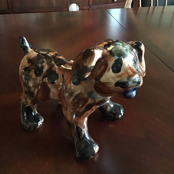 Handmade | Art | Ceramic Handmade Spotted Mottled Puppy Dog | Poshmark